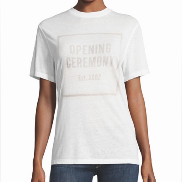 Opening Ceremony | Tops | Opening Ceremony Tissue Thin Box Logo Tee ...